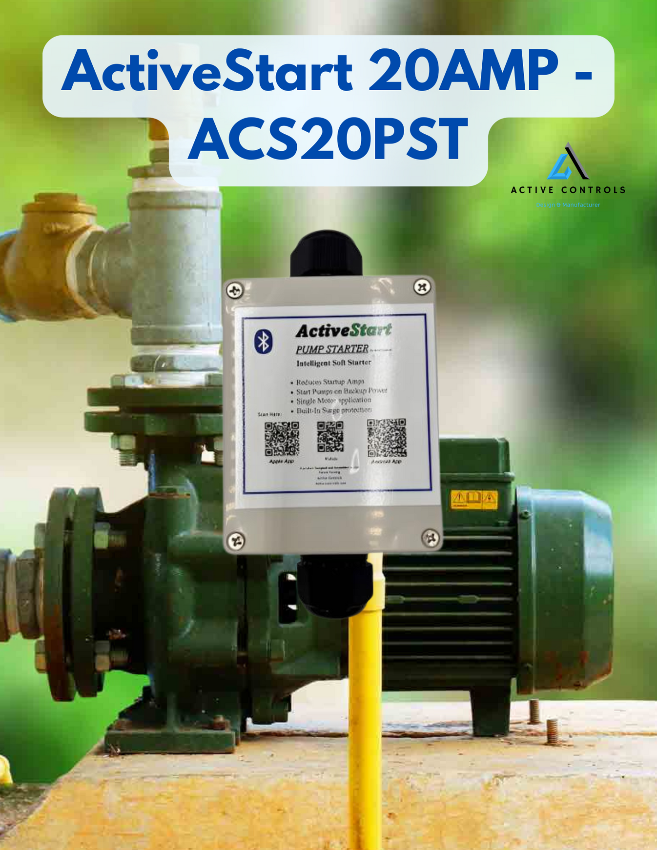 ActiveStart SoftStart 20A Pump Starter - ACS20PST – Active Controls, LLC